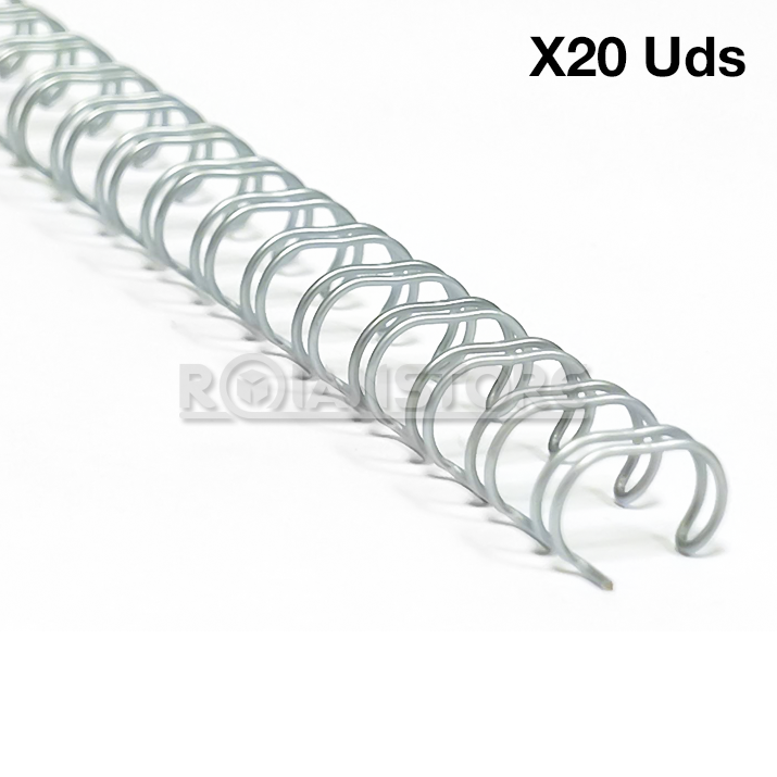 Anillo Metálico Silver 20mm 20 Unidades Capacidad 165 Hojas – Roian Store