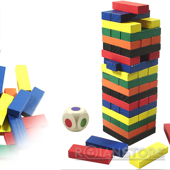 Entretenido Juego Yenga Jenga Colores Ingenio Destreza y Habilidad ...