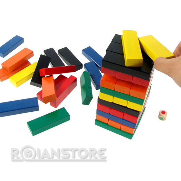 Entretenido Juego Yenga Jenga Colores Ingenio Destreza y Habilidad ...