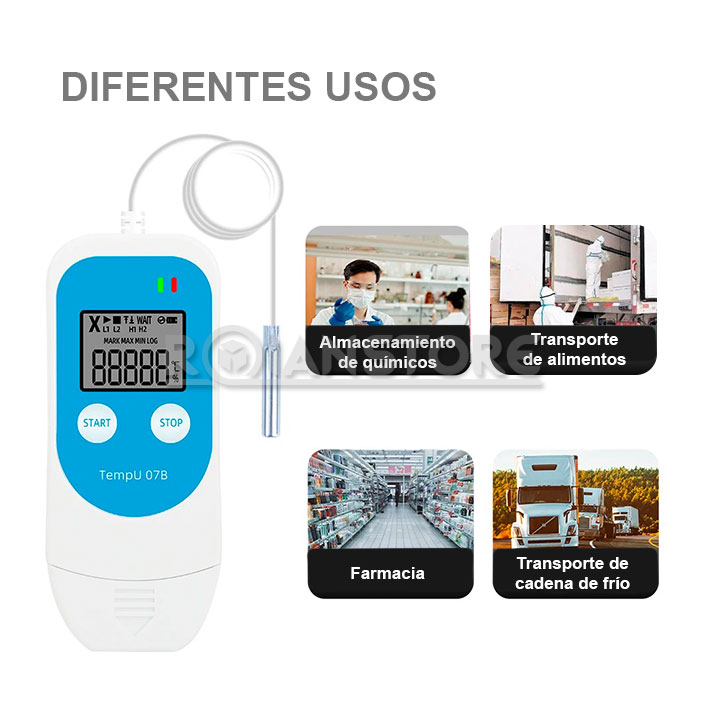 Registrador Temperatura Humedad Data Logger USB TempU 07B – Roian Store