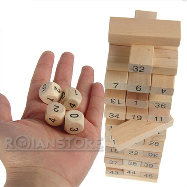 Entretenido Juego Yenga Jenga Números Ingenio Destreza Y Habilidad ...