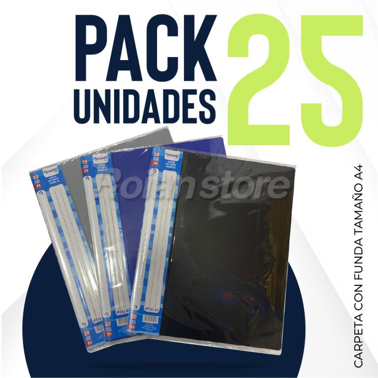 Pack 25und Carpeta 20 Fundas Transparentes A4 Hand – Roian Store