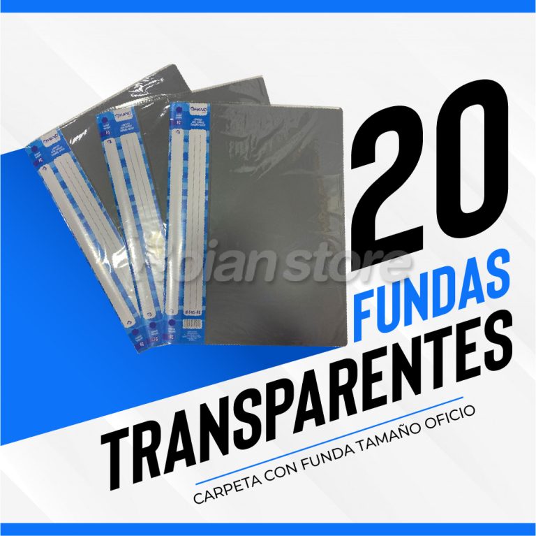 Pack Carpeta 20 Fundas Transparentes Oficio 12und Hand – Roian Store