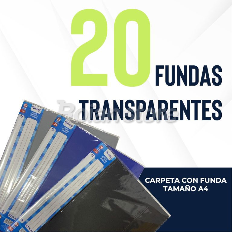 Pack 25und Carpeta 20 Fundas Transparentes A4 Hand – Roian Store
